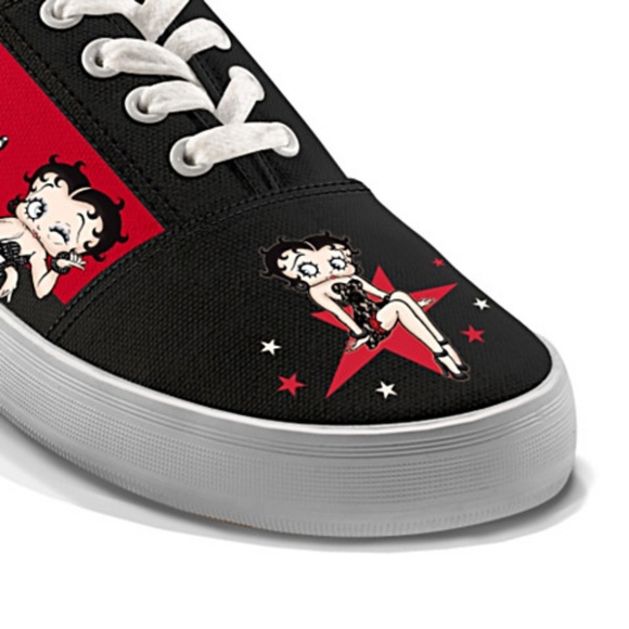 The Bradford Exchange | Shoes | Betty Boop Movie Star Womens Canvas ...